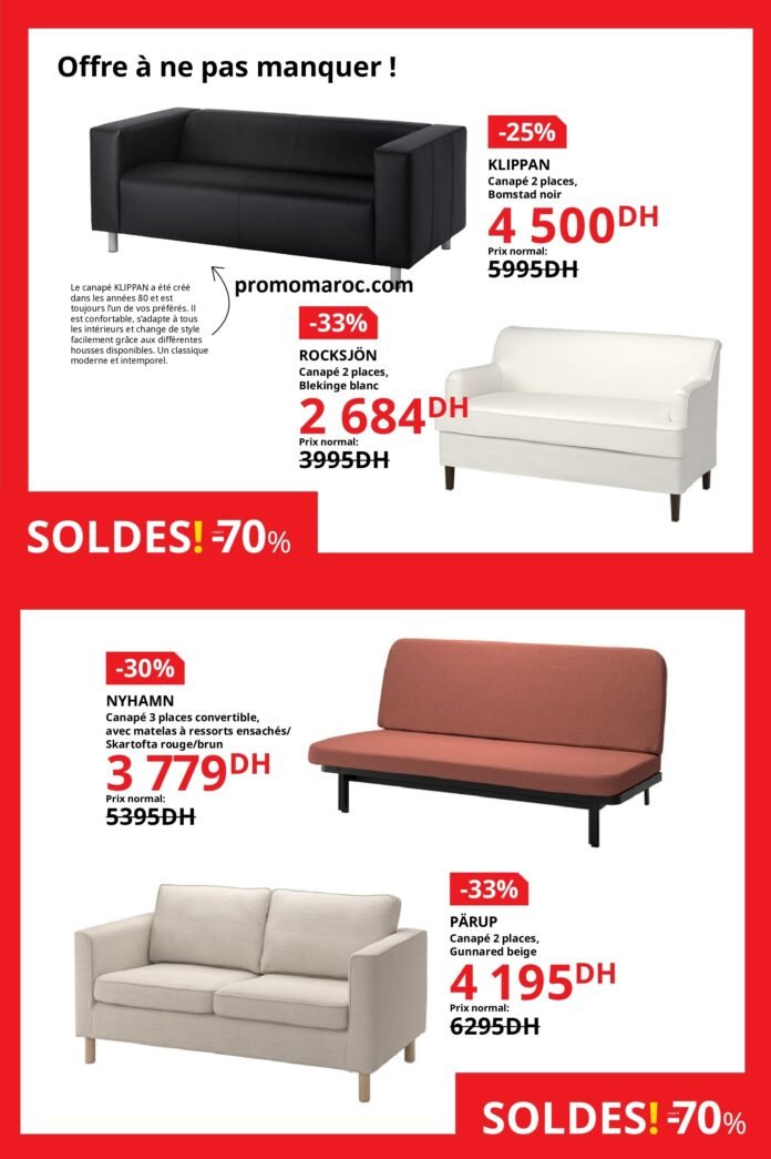 Promotions Ikea maroc jusqu’au -70% du avril au 6 mai 2025