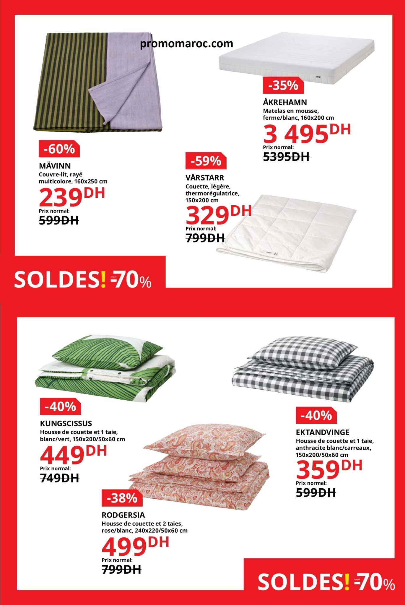 Promotions Ikea maroc jusqu’au -70% du avril au 6 mai 2025