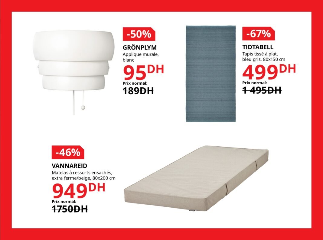 Soldes Ikea maroc -70% jusqu’au 5 janvier 2026