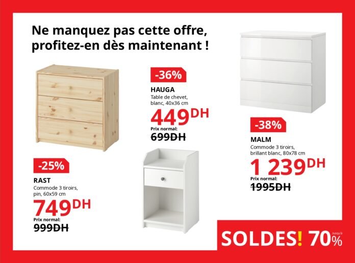 Soldes Ikea maroc -70% jusqu’au 5 janvier 2026